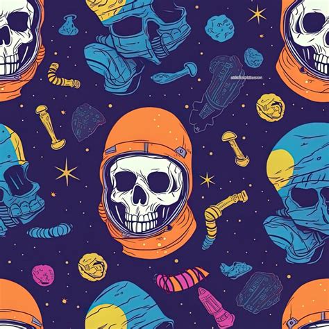 Premium Photo A Colorful Background With A Skull And A Skull And Other Objects