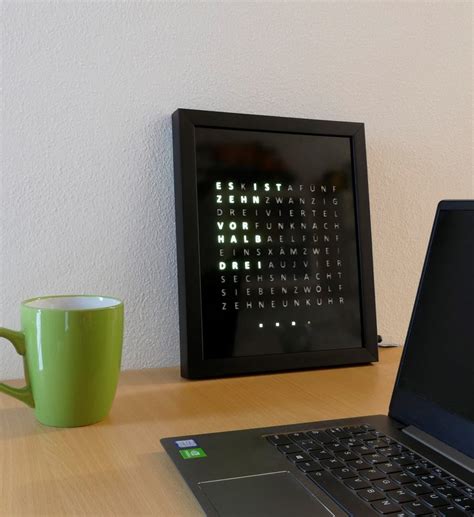 diy word clock with arduino and neopixel techniccontroller