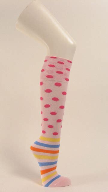 Red And Grey Wider Striped Knee High Socks Knee Sock Shop