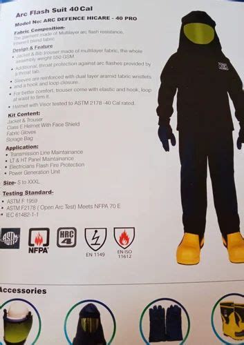 Navy Blue ARC Flash Suit Size Free Size At Rs 35000 Set In Kolkata