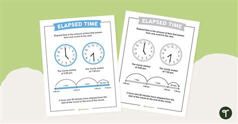 Time Elapsed Worksheets 2nd