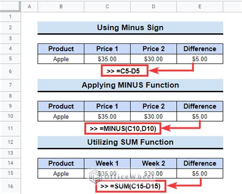 How To Subtract Two Cells In Google Sheets Simple Ways