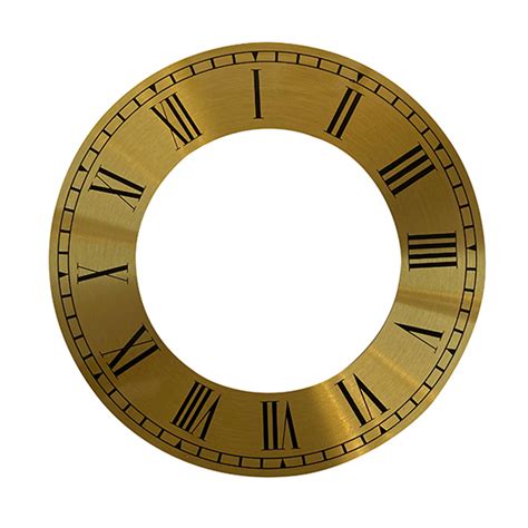 Metal Gold Chapter Clock Dial Ring 159mm Outer Ring 85mm Inner Ring Black Roman Numbers