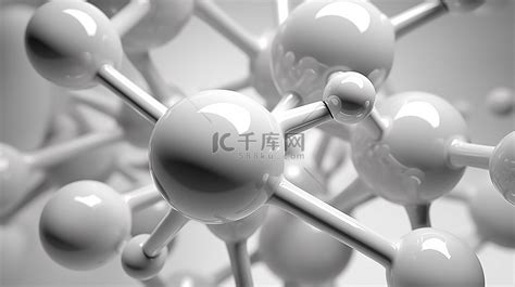 3d 白色分子作为概念表示背景图片免费下载 海报banner 高清大图 千库网 图片编号6906956