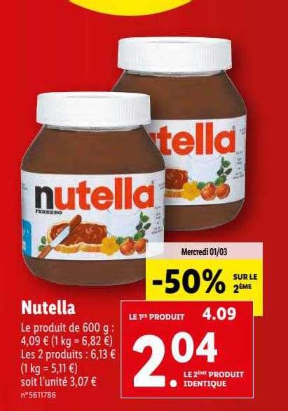 Promo Nutella Chez Lidl Icatalogue Fr