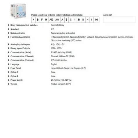 Ref615h Series Abb Make Feeder Protection Relay At ₹ 94400 Abb