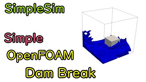simplesim openfoam for dam break youtube