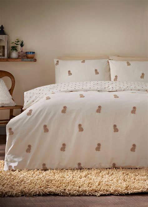 Cream Cockapoo Tufted Duvet Set Matalan