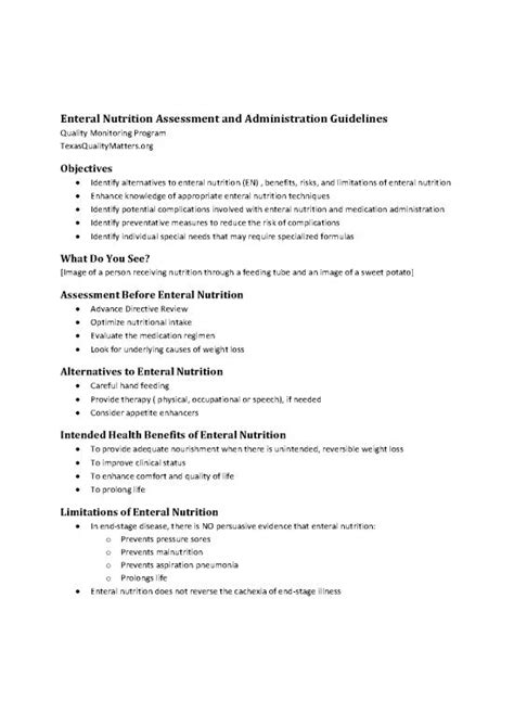 Nutrition Assessment Template 148226 Assessmentadminguidelinestext