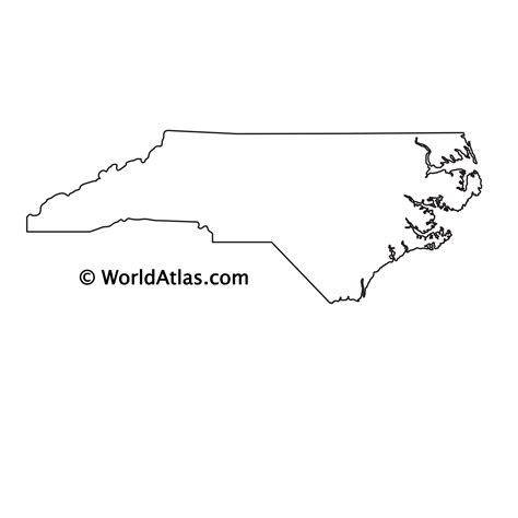 North Carolina Physical Features Map