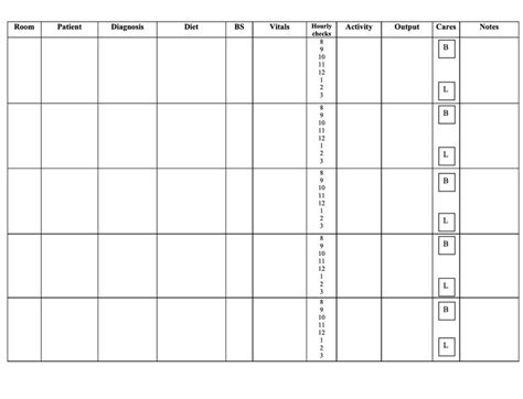 CNA AM S Assignment Sheet Etsy