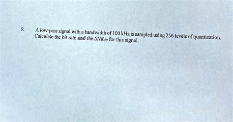 Solved Calculate The Bit Rate And The Snr For This Signal A Low Pass