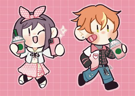 Project Sekai Sakura Ena Shinonome And Akito Shinonome Chibi Vinyl Stickers Etsy