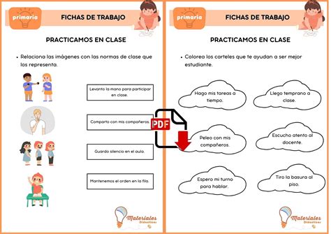 Normas De Clase Fichas De Trabajo Materiales Didacticos