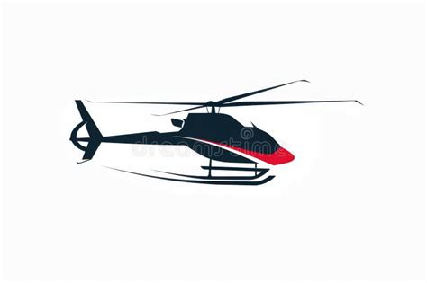 Helicopter Logo Icon Aircraft Symbol Rotorcraft Template Isolated On
