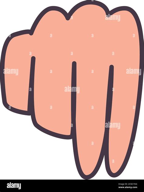N Hand Sign Language Line And Fill Style Icon Design Of People Help