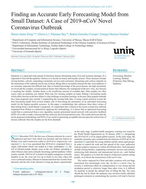 Pdf Finding An Accurate Early Forecasting Model From Small Dataset A