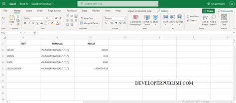 How To Use NUMBERVALUE Function In Excel Developer Publish