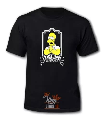 Polera Los Simpson Homero Praise Jebus Xxxxl Kingstore Cuotas Sin Interés