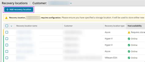 Configure N Able Recovery Service On Azure Recovery Locations