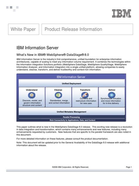 white paper product release information pdf oracle database ibm db2