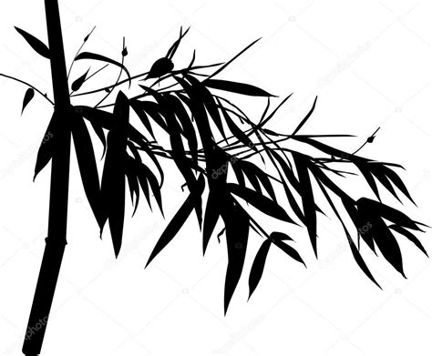 黒竹の枝のシルエット Stock Vector By ©drpas 84216738