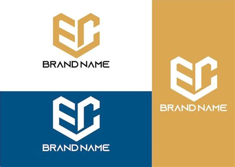 Premium Vector Modern Monogram Initial Letter Ec Logo Template