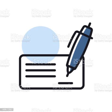 펜 및 서명 아이콘 빈 은행 수 표 공란에 대한 스톡 벡터 아트 및 기타 이미지 공란 금융 벡터 Istock