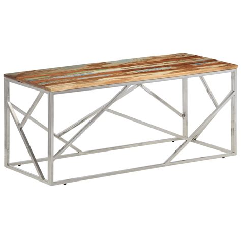 Mesa De Centro，mesa Auxiliar，mesita De Centro Acero Inox Plateado Y