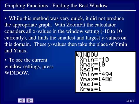 PPT Graphing Functions Finding The Best Window PowerPoint Presentation ID