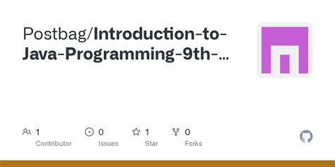 Github Postbagintroduction To Java Programming 9th Edition