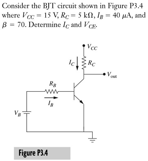 Solved Consider the BJT circuit shown in Figure P3.4 Where | Chegg.com