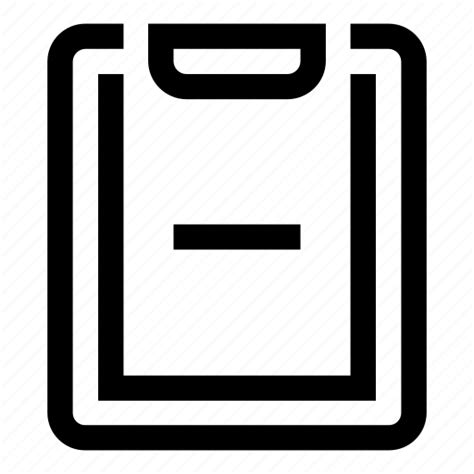 Clipboard Checklist Minus Delete Remove Icon Download On Iconfinder