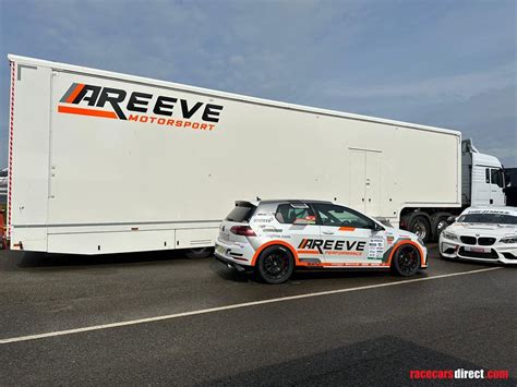 4 Car Race Trailer With Tractor Unit Complete Set Up