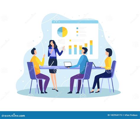 Vector Illustration Concept Of Meeting And Teamwork Stock Vector Illustration Of Comment