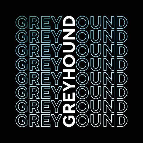 인쇄용 그레이하운드 그라데이션 컬러 타이포그래피 개 티셔츠 디자인 프리미엄 벡터