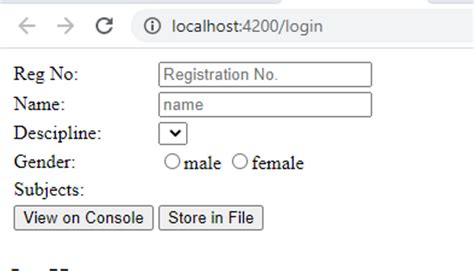 registration form in angular 8