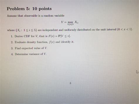 solved problem 5 10 points assume that observable is a