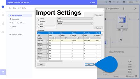 spotfire replace a data table from the data canvas revvity signals