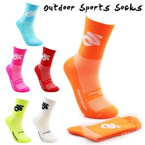 유니즈 무릎 높이 사이클링 압박 양말 야외 스포츠 러닝 통기성 전문 한 사이즈사이클링 양말 Aliexpress