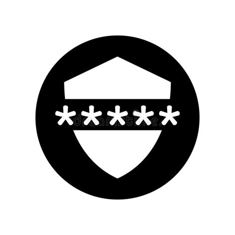 Password Icon Vector Protection Illustration Sign Security Symbol Or Logo Stock Vector