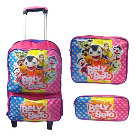Mochila Bely Y Beto Con Carrito Combo Rosa Primaria Meses Sin Interés