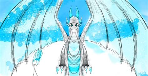 Cyan Dragon Sketch By Qthedragon On Deviantart
