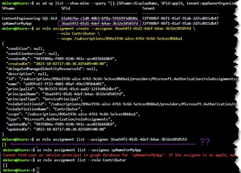 Role Does Not List Role Assignments For Service Principal · Issue 27509 · Azureazure Cli