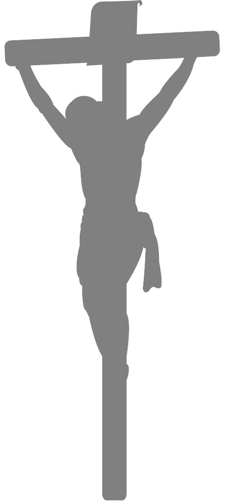 Jesus Christ Crucified Silhouette Free Vector Silhouettes