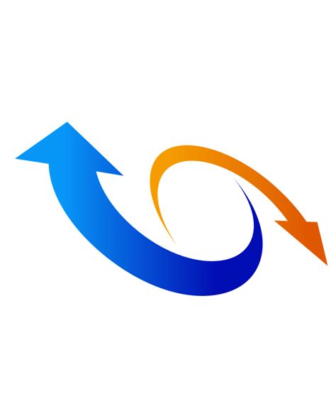 矢量两色双箭头png图片