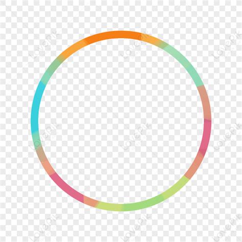 Four Color Gradient Twibbon Avatar Border Four Colors Circle Png