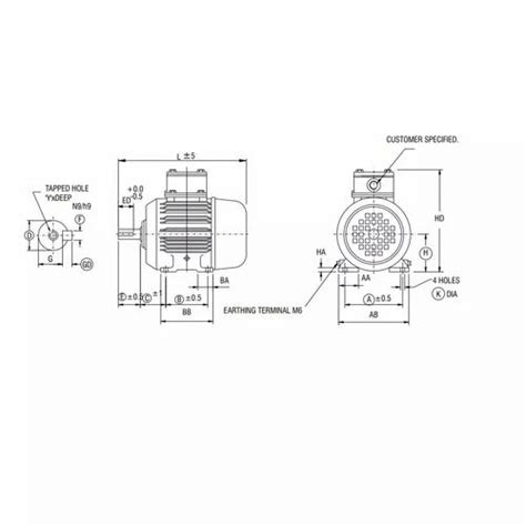 Cg Power 3 Phase 1 Hp 4 Pole Foot Mounted Flame Proof Induction Motor
