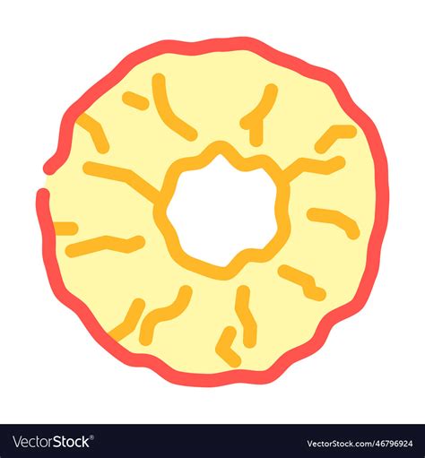 Apple Dried Fruit Color Icon Royalty Free Vector Image