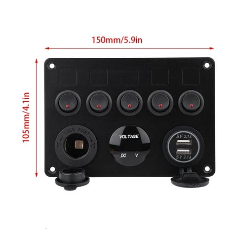 Panel De Interruptor De Palanca De Encendidoapagado De 12 24v 5